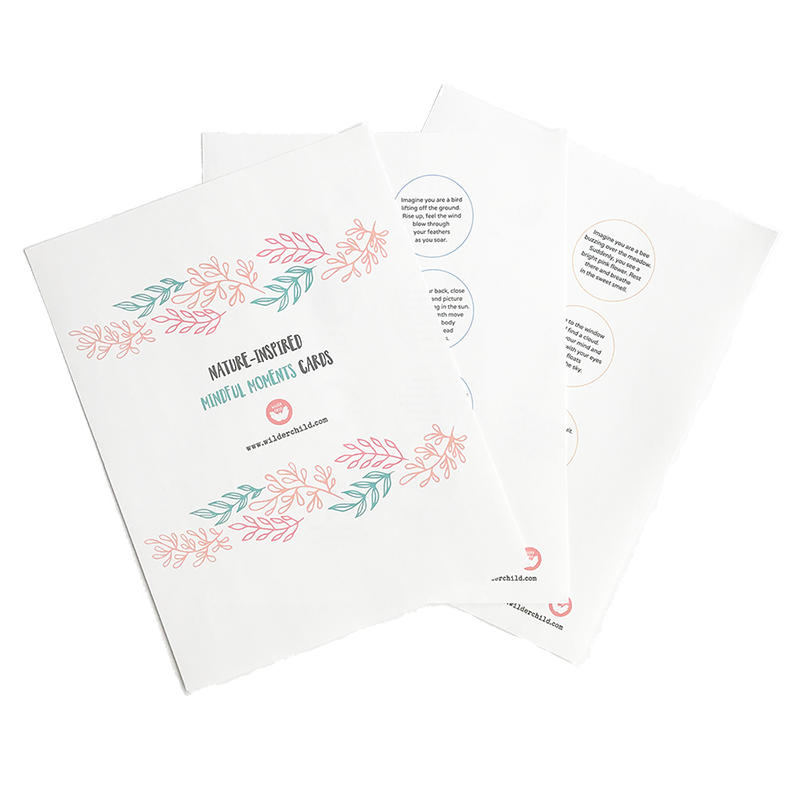 20 Nature-Inspired Mindful Moments Cards - Wilder Child